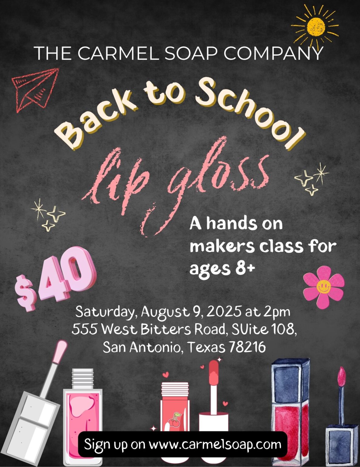 Back to School Lip Gloss Making Class – The Carmel Soap Company